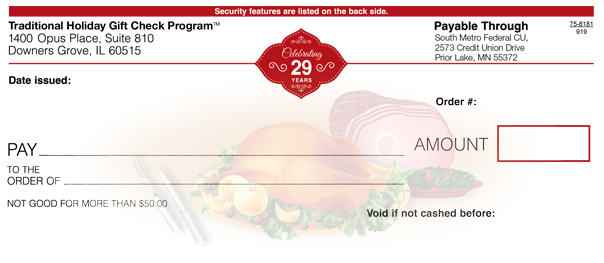 Holiday Gift Check Program - The Official Site