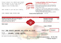 Order Gift Checks | Holiday Gift Check Program